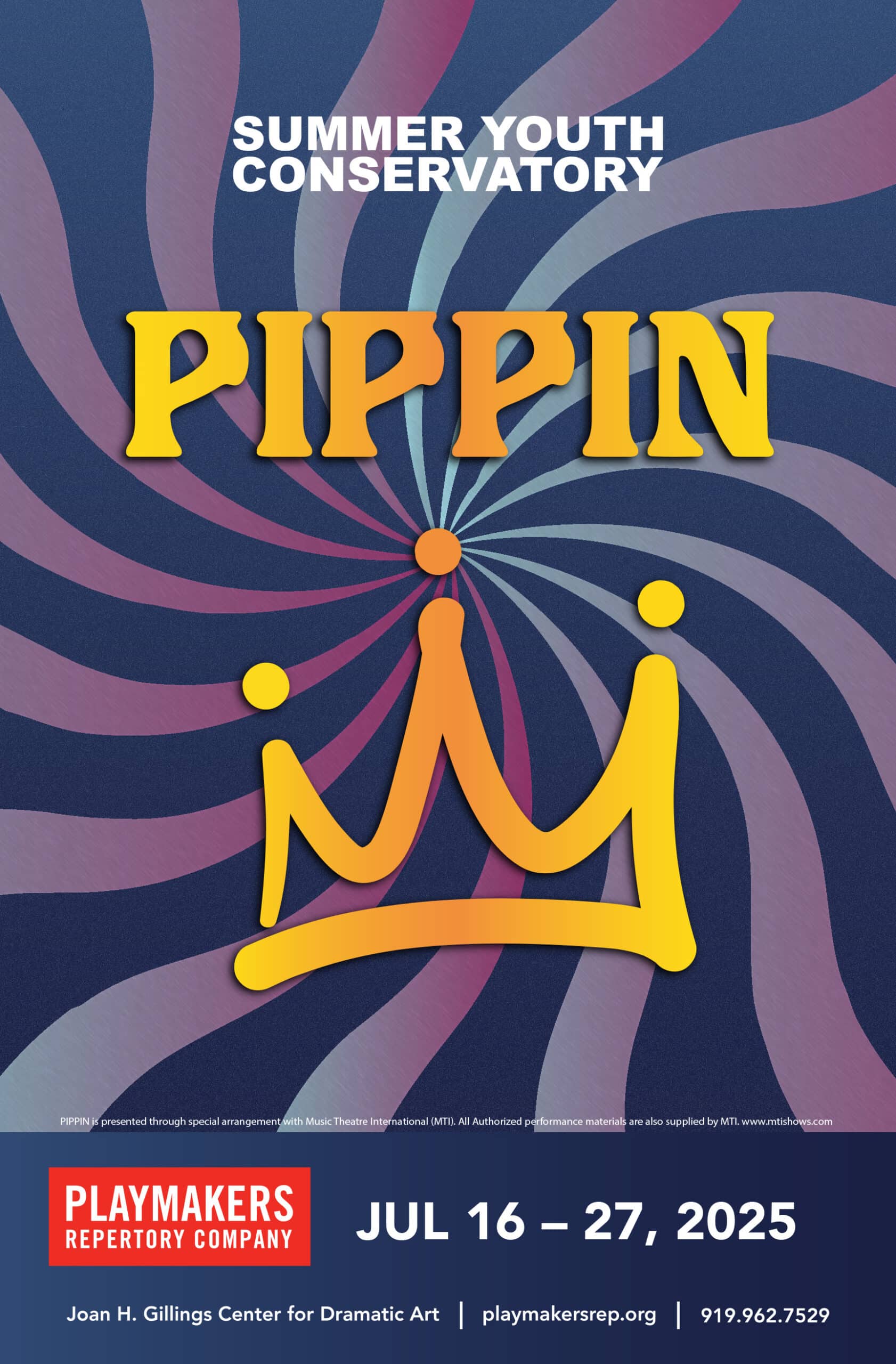 Playbill for Pippin | PlayMakers Repertory Company